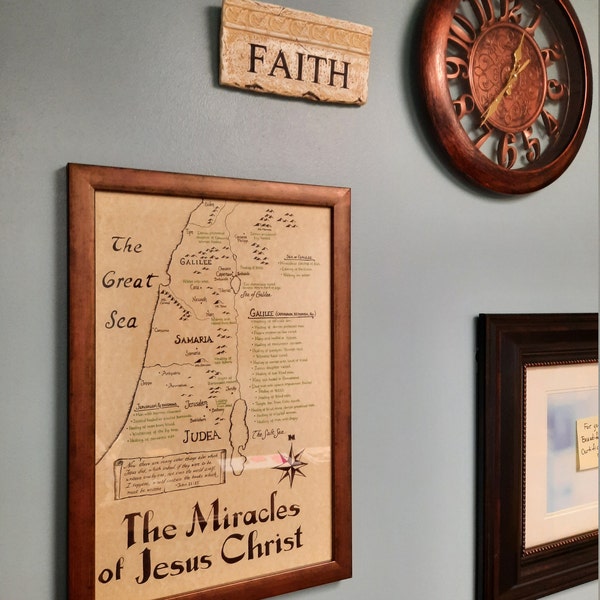 Miracles of Jesus Christ Map - Etsy