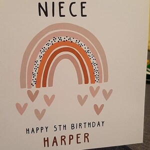Personalised Age Neutral Rainbow Card Happy Birthday Birthday Card Kids ...