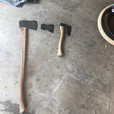 Forged Handmade 1.54 Lbs. Viking Style Steel Bearded Blank Axe Head ...