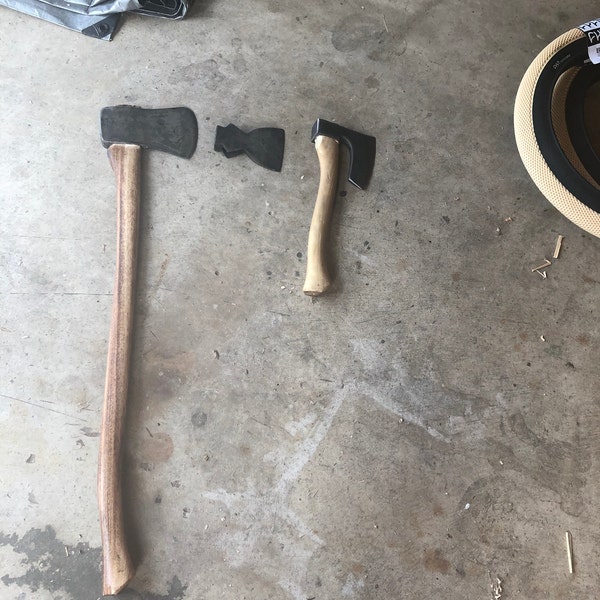 Forged Handmade 1.54 Lbs. Viking Style Steel Bearded Blank Axe Head Hatchet / Camping / Hiking ...