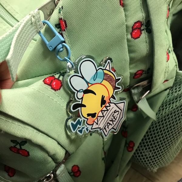 Chaotic Bee Keychains // Acrylic 3in Keychain - Etsy