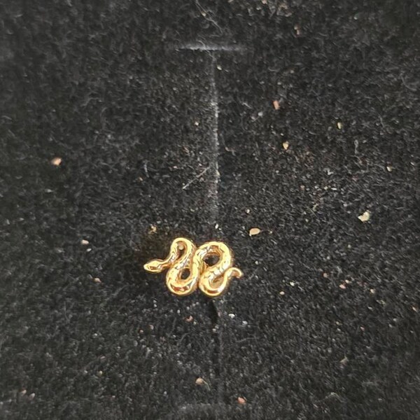 14k Solid Gold Snake Stud Snake Tragus Earring Snake Helix Conch Stud ...