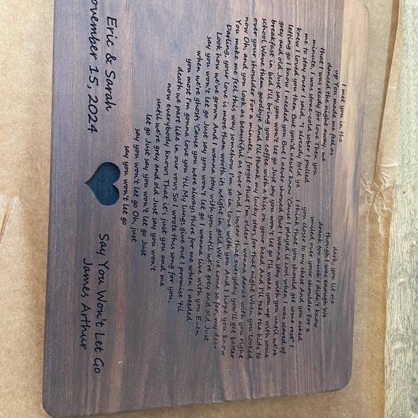 Engraved Poem, Personalized Poem in Wood, Handwritten Heirloom, Child's ...