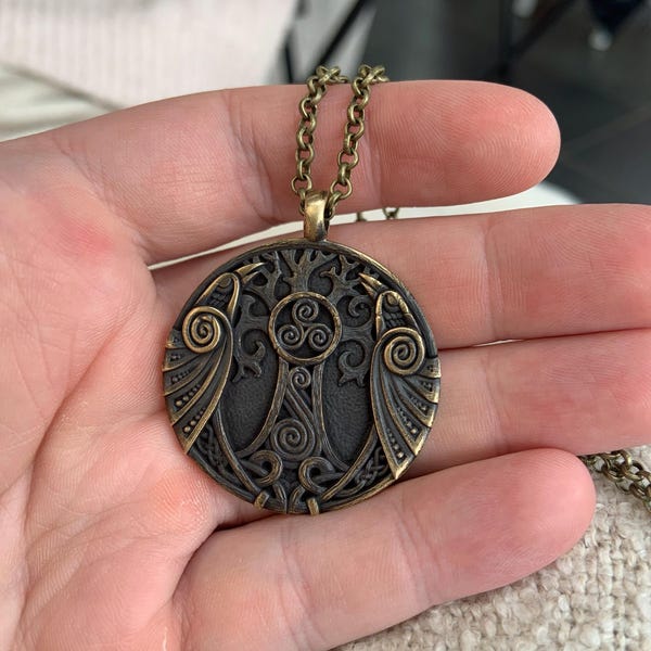 Celtic Cernunnos Stag Deer Antler Necklace Pendant With Celtic Knotwork ...