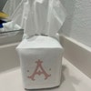Linen Tissue Box Cover With Monogram - Etsy