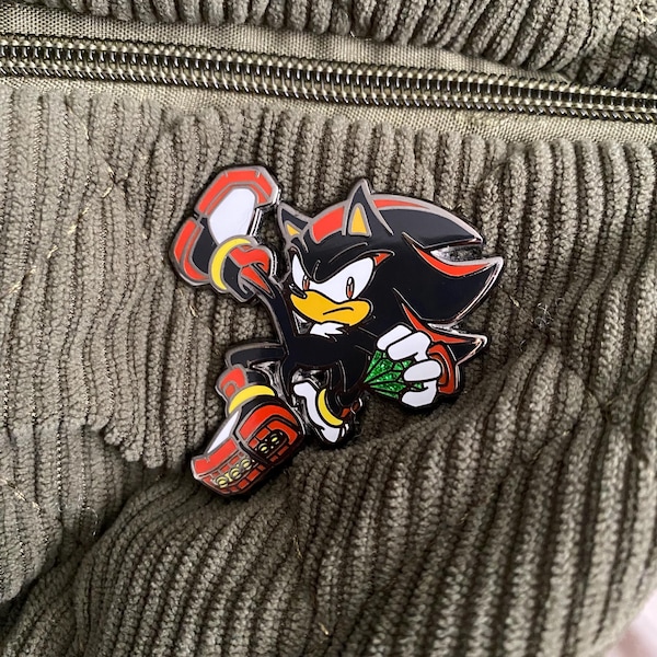 Shadow the Hedgehog Enamel Pin - Etsy