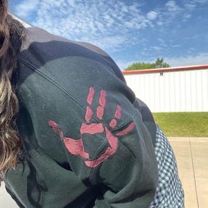 Castiel's Handprint - Embroidered Crewneck - Sweatshirt - Dean ...