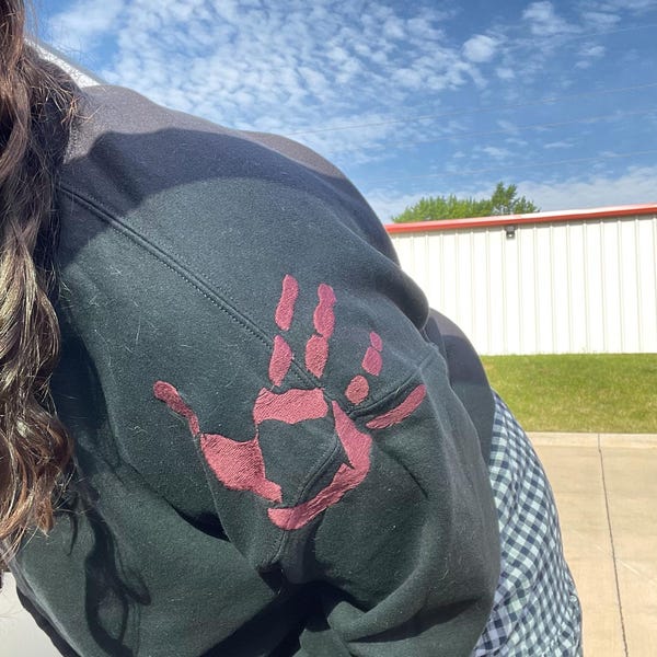 Castiel's Handprint - Dean Supernatural - Embroidered Crewneck ...