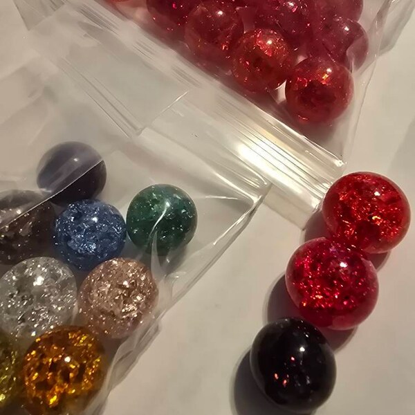 14mm - 20 'we Got Game' Cracked Marbles, Fried Marbles 9/16", Game ...