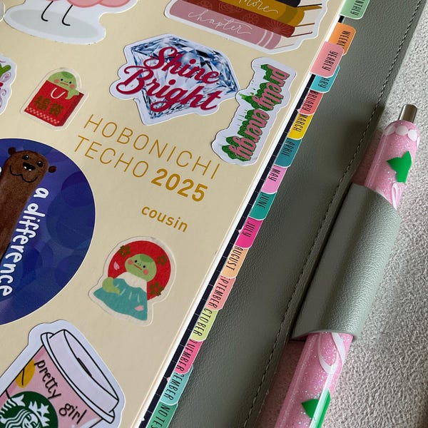 Hobonichi Techo Dashboard Sticker Kit A6 Planner Dashboard Stickers ...