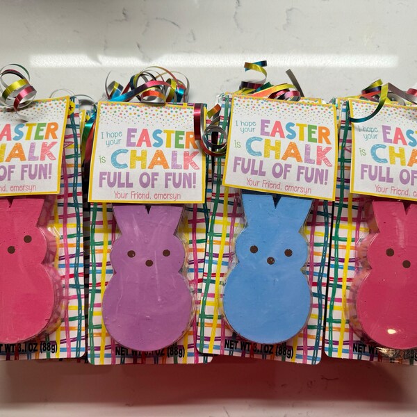 EDITABLE I Hope Your Easter is Chalk Full of Fun Easter Treat Bag Tags ...