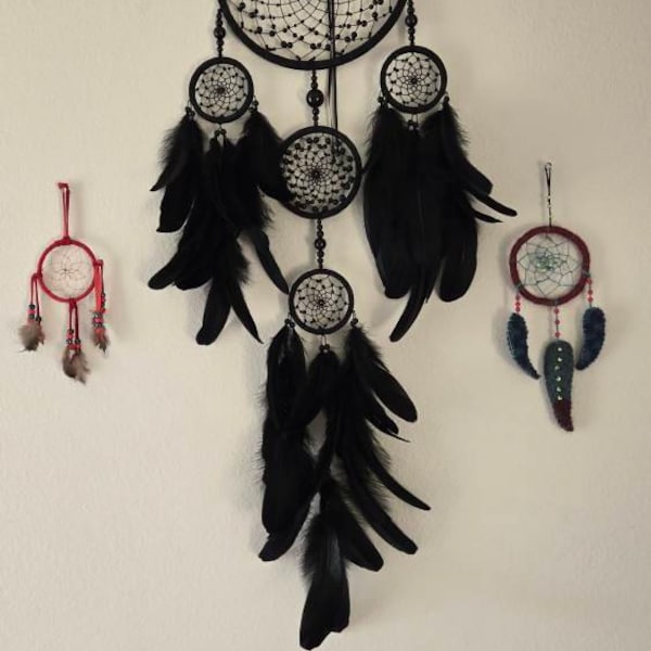 Native American Gift Authentic Dream Catcher Natural Bird Feathers and ...