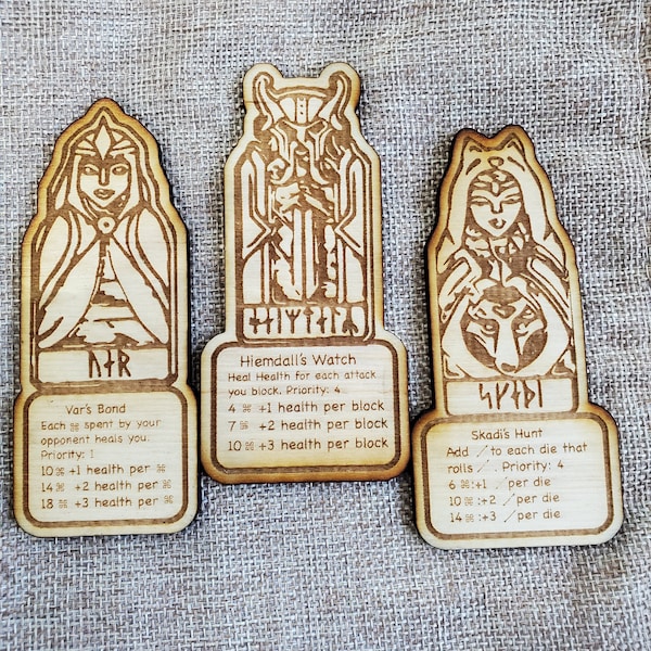 Laser Engraved Orlog Norse God Idols Set (20 Gods) - Etsy