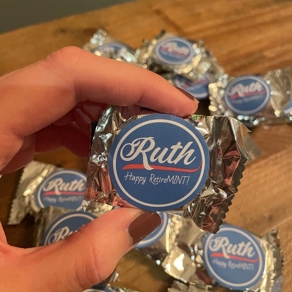 Retiremint Favor Stickers - 30 York Peppermint Patty Inspired Stickers ...