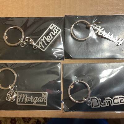 Name Keychain, Christmas Gift Custom Keyring, Your Name Keychain ...