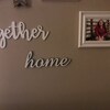 Home Wood Word, Scroll Cut Word, Home Sign, Home Cutout, Cursive Home ...