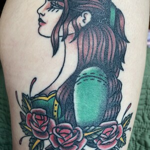 Native American Woman Neo Traditional Tattoo Flash Old School Native ...