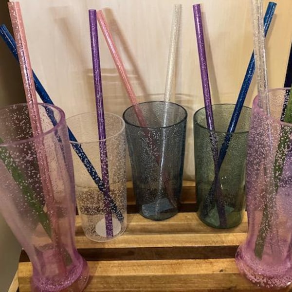 Glitter Tumbler Straw Replacement Straw Cup Accessory Glitter Straw for ...