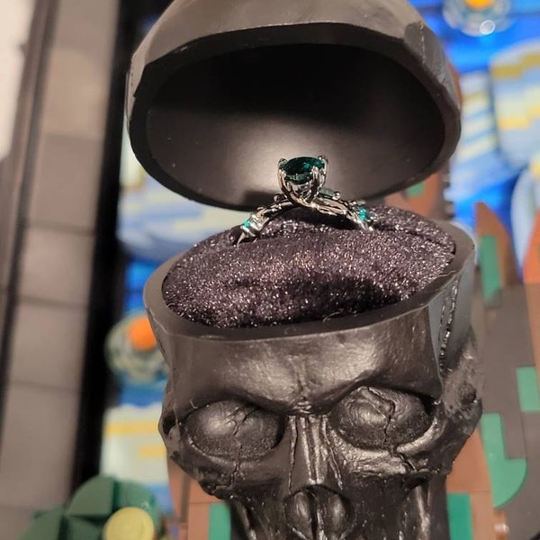 Skull Box for Two Rings. Ring Holder for a Wedding Ceremony. Gothic ...