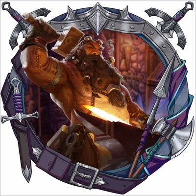 Fighter D&D Token Frame/digital Token/tabletop/dungeons and Dragons ...
