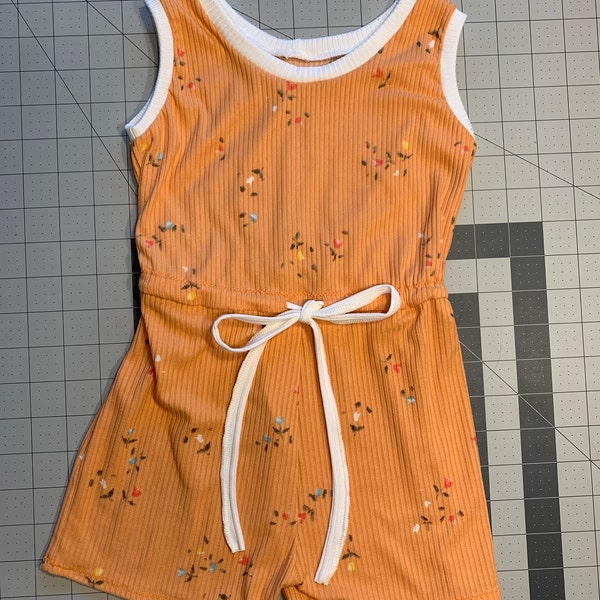 Girl's Jumpsuit Sewing Pattern, Short Jumpsuit Pattern, Summer Overall ...