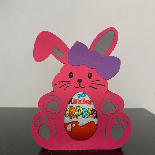 Rabbit Easter Egg Holder Svg Template Kinder Egg SVG Cutting File Cricut Dxf Silohuette Laser ...