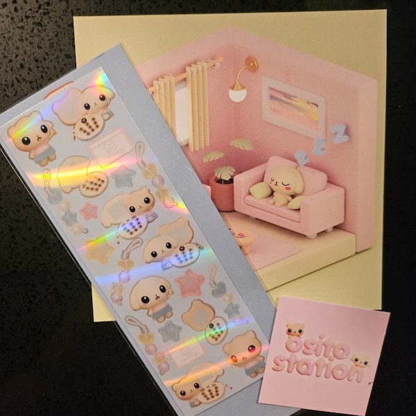 Cherry Bear 3D Deco Sticker Sheet, Polco, Toploader Kpop Deco Sticker ...