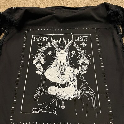 Satanic Goat Nun Black Metal Back Patch - Etsy