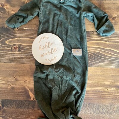 Hello World Wooden Birth Announcement Sign Hospital Newborn Photo Prop ...