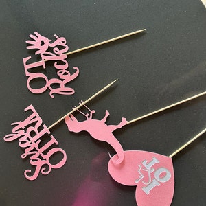 Graduation Centerpiece Stick 5 Piece Set, With Custom Logo and Name ...