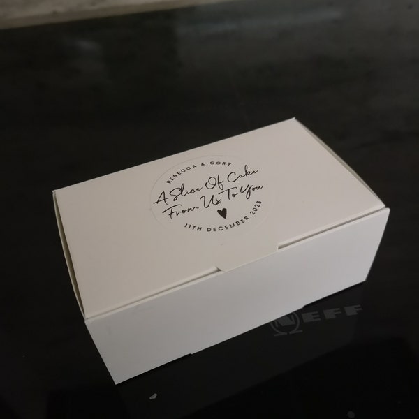 White BUDGET Party Single Slice Cake Boxes - 105mm X 65mm X 35mm - Etsy UK
