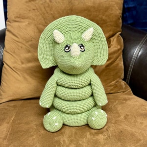 Triceratops and Stegosaurus Dino Stacking Toy Crochet Pattern Bundle ...