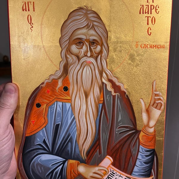 Byzantine Painted Icon of Saint George,agios Georgios,sfantul Gheorghe ...