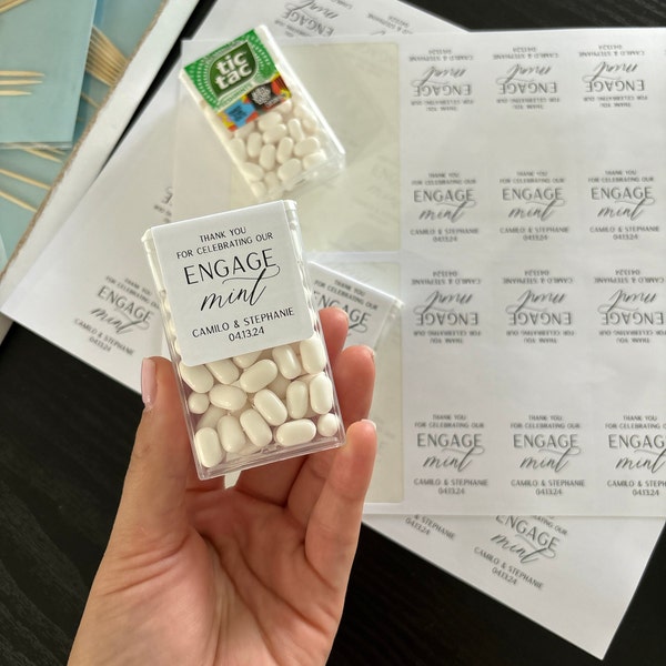 Engagement Stickers - Engagemint Stickers, Engagement Party Favors ...