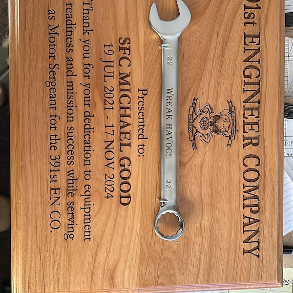 Engraved Wrench, Custom Engraved Text or Logo, Personalized Design ...