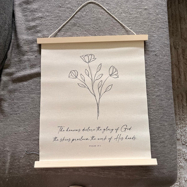 The Heavens Declare the Glory of God | Psalm 19:1 | Hanging Canvas Sign ...