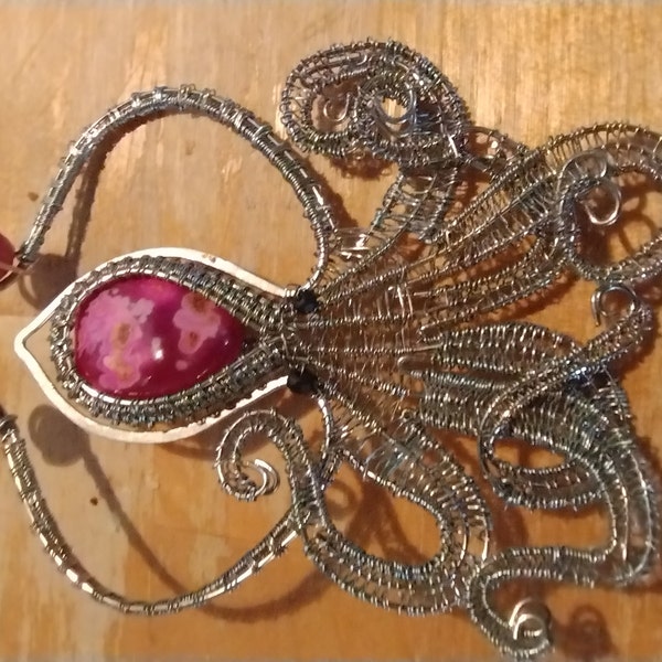 Wire Wrapped Octopus Pendant Tutorial, Kraken Necklace Tutorial, Wire ...
