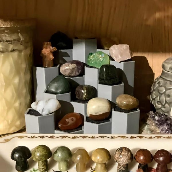 You Choose the Colors - Crystal Display Pedestal Stand 14 Small Hexagon ...