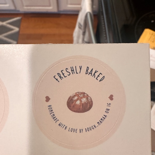 Custom Bakery Stickers | Small Business Bakery Stickers | Baked With ...