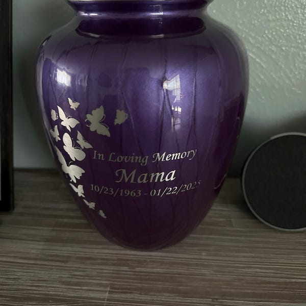 Personalized Picture Wood Cremation Urn Box for Ashes With Hummingbird ...