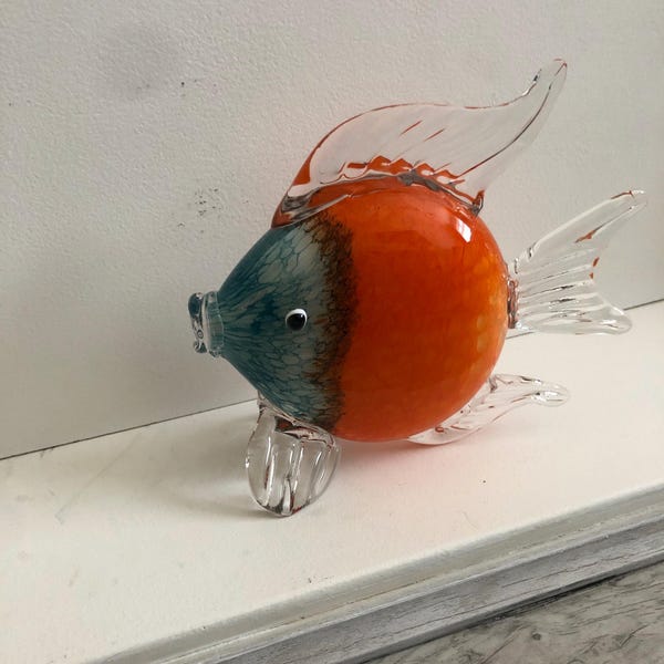 Art Glass Fish, Glass Sculpture, Hand Blown Glass, Art Glass Sculpture ...