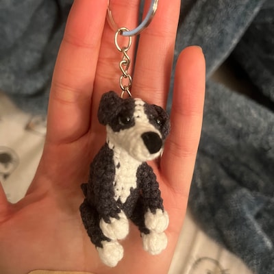 Custom Crochet Pet Keychain, Handmade Dog Keychain, Mini Pet Keychain ...