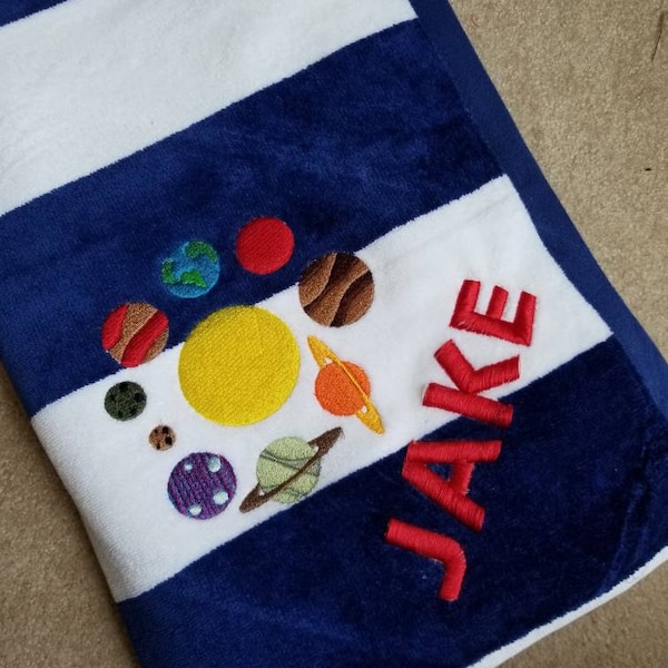 Solar System Embroidery Design, Planets Embroidery, Cosmos Embroidery ...