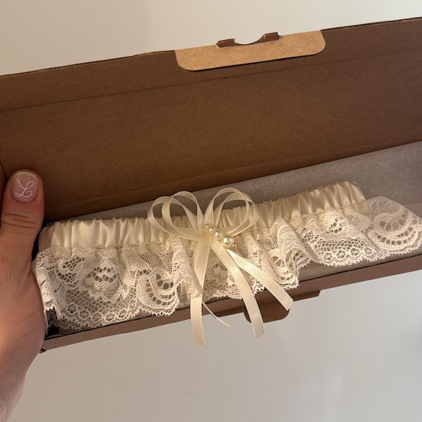 Ivory Lace Garter Set, Ivory Wedding Garter Set, Ivory Garter Set ...