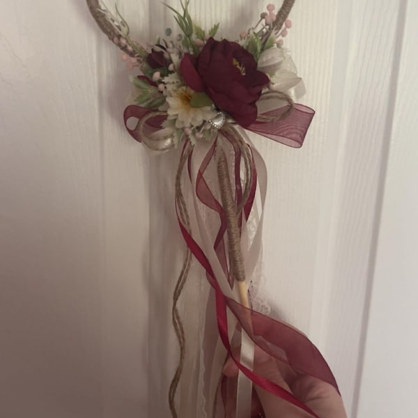 Flower Girl Wand Magic Wand Butterfly Wand Flower Wand Fairy Wand ...