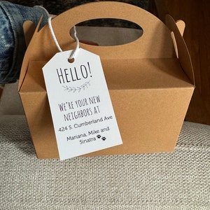 Hello New Neighbor Tag, New Neighbor Gift Tags, Welcome to the Neighood ...
