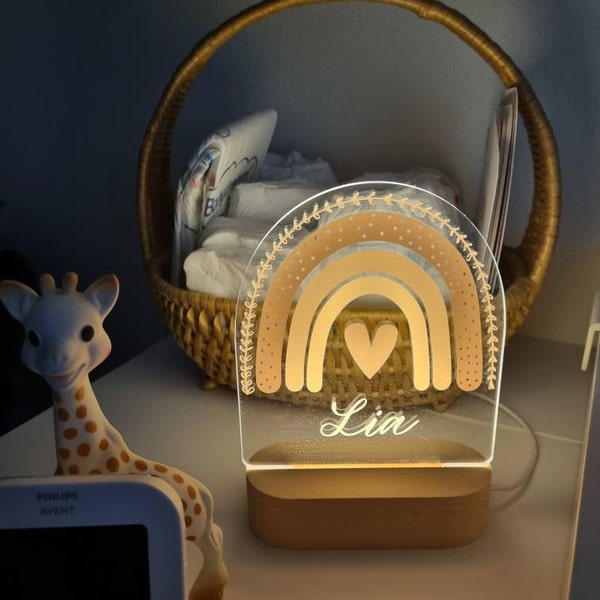 Geschenk Geburt Mädchen, Nachtlicht Kinder, Nachtlicht personalisiert, Nachtlicht Baby ...