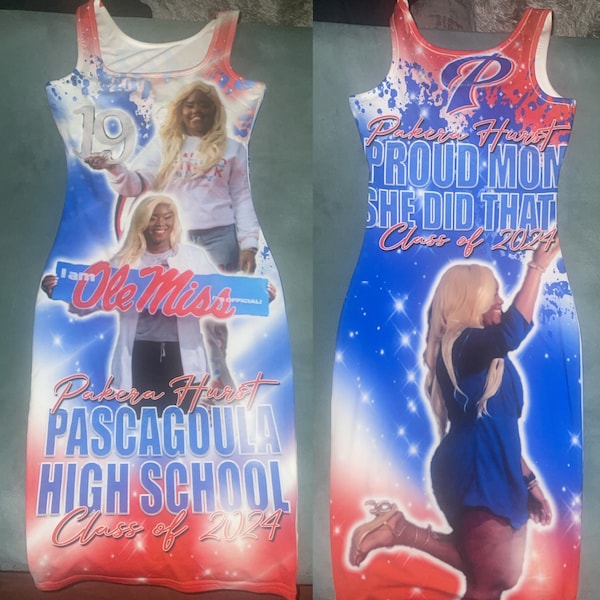 Custom Graduation 3D Sublimation/all Over Print Bodycon Adult Dress ...