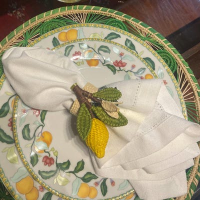 Lily of the Valey Iraca/straw Napkin Ring - Etsy