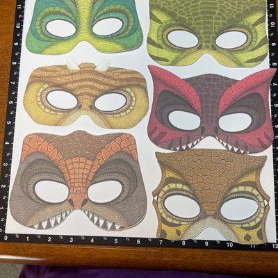 DINOSAURS Masks for Kids TEN Printable Masks in Color PDF - Etsy